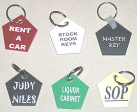 Plastic Key Tags - Short Order Products